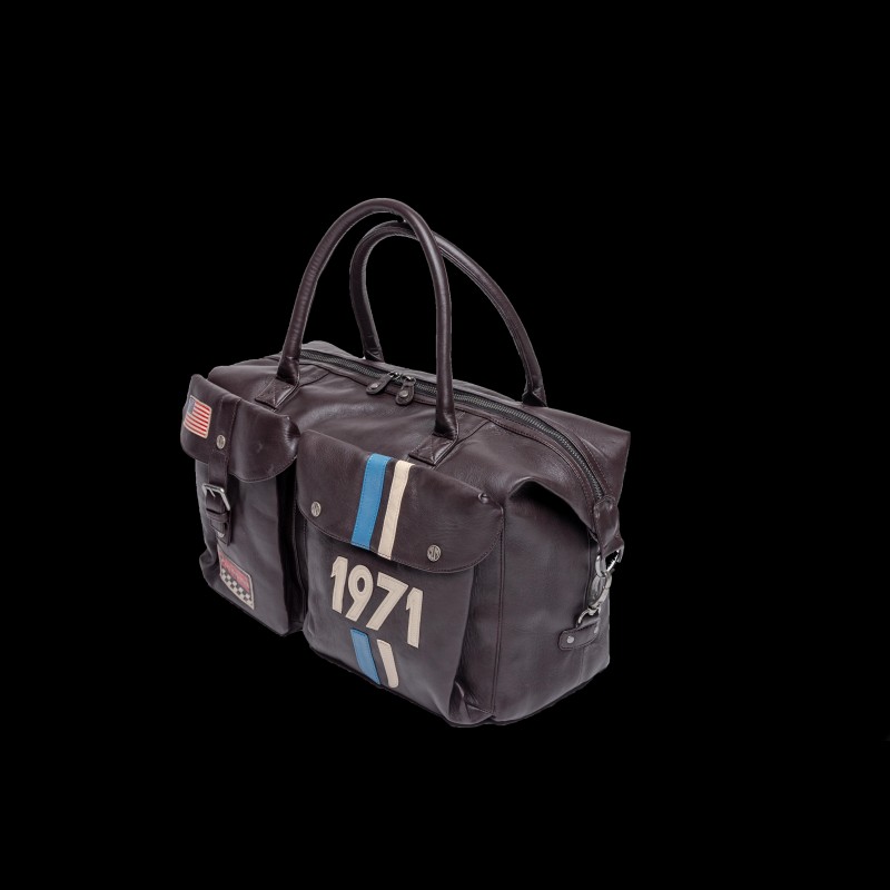 Sehr Große Ledertasche Steve McQueen 24H Du Mans Dean Braun - Elfershop