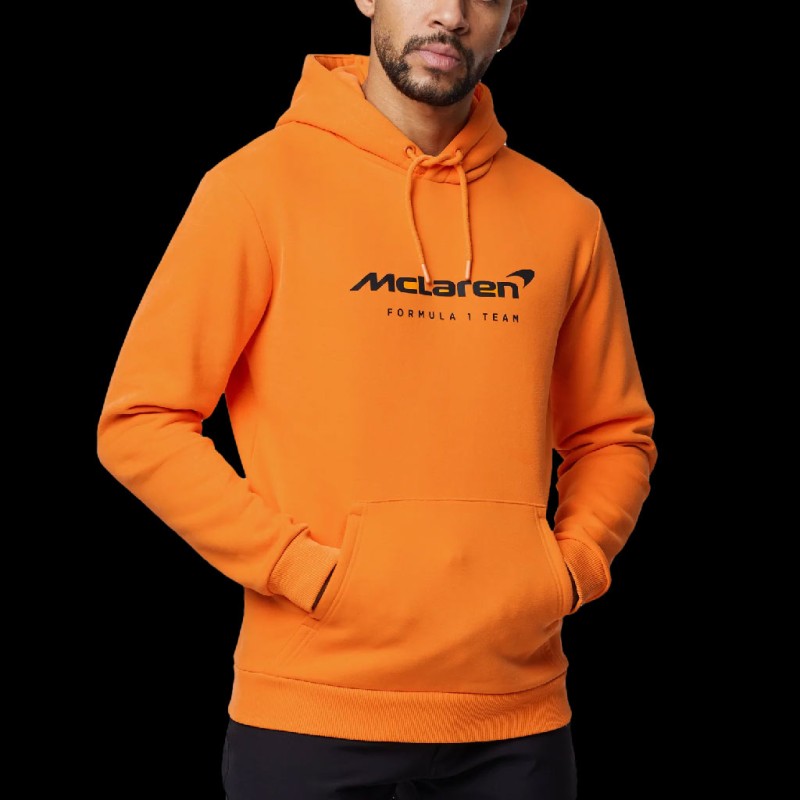 McLaren Sweatshirt F1 Team Norris Piastri Hoodie Core Essentials Papaya Orange - Herren - Elfershop