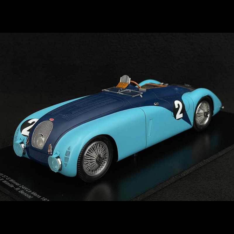 Bugatti 57G n° 2 Winner 24h Le Mans 1937 1/18 Spark 18LM37 - Elfershop