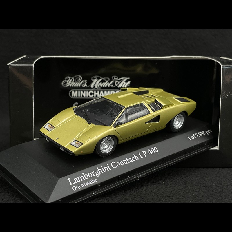 Lamborghini Countach LP 400 1974 Gold metallic 1/43 Minichamps ...