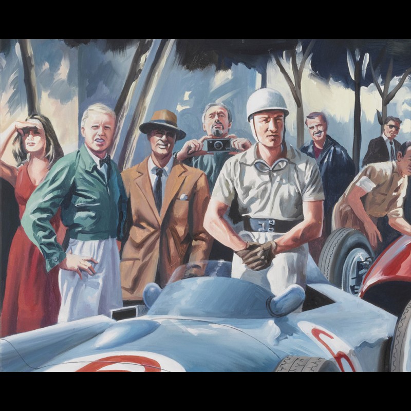 Poster "Der Tag, an dem Ascari in den Hafen tauchte" GP Monaco 1955 ...