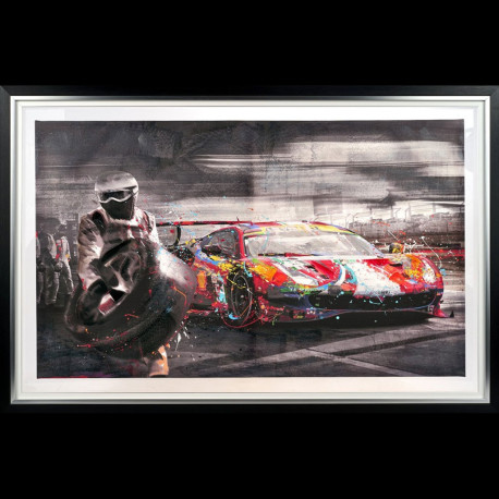 Ferrari Frame 488 GTE LMGTE Team AF Corse Original illustration 80 x ...