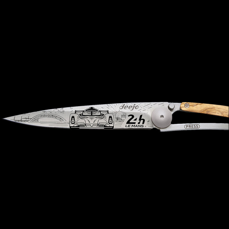 24h Le Mans Messer 100 Jahre Tagesausgabe Tattoo Titan Olivenholz Deejo ...
