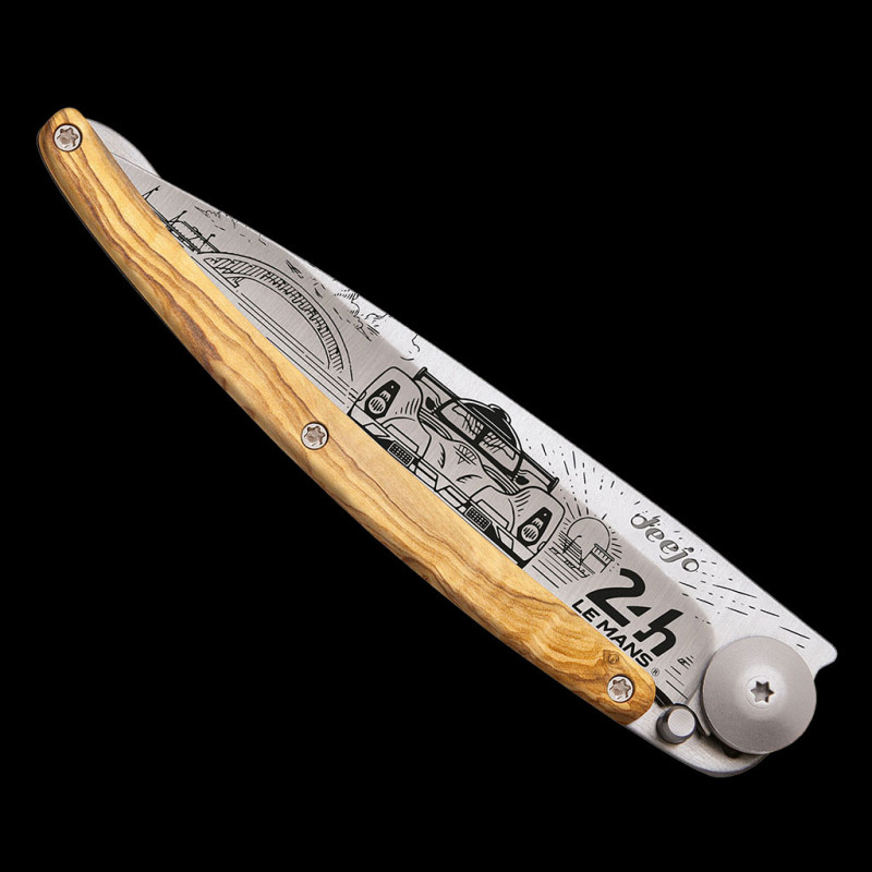 24h Le Mans Messer 100 Jahre Tagesausgabe Tattoo Titan Olivenholz Deejo ...