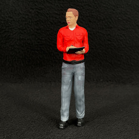 Figurine man in shirt Journalist reporter Diorama 1/18 Premium 18007 ...