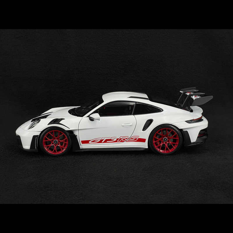 Porsche 911 GT3 RS Type 992 2022 White / Pyrored Stripes 1/18 Norev ...