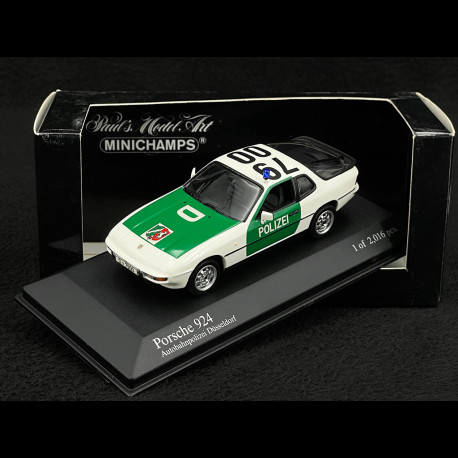 Porsche 924 Coupé Polizei Autobahnpolizei Düsseldorf 1984 Weiß Grün 1/ ...