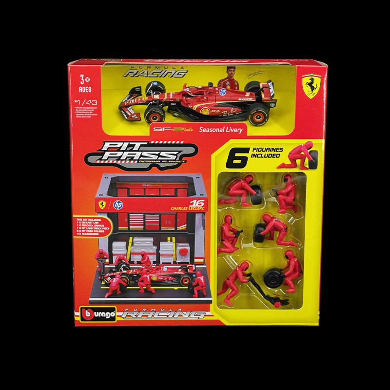 Charles Leclerc Ferrari SF24 n° 16 Pit Stop With Figurines F1 2024 1/43 ...