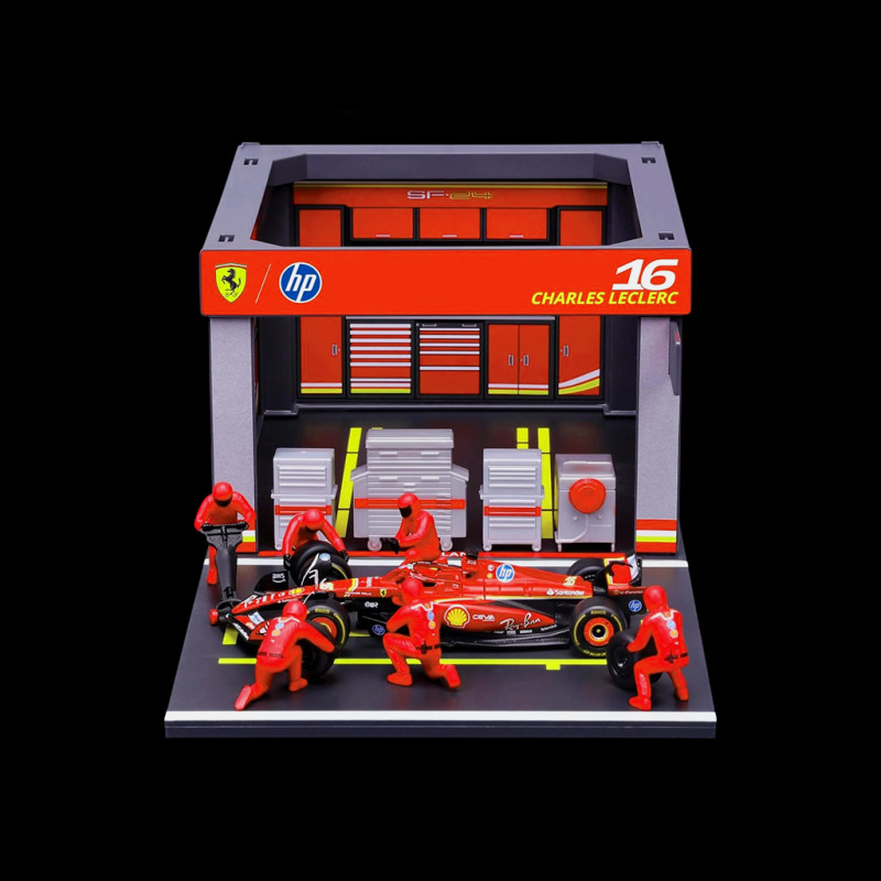 Charles Leclerc Ferrari SF24 n° 16 Pit Stop With Figurines F1 2024 1/43 ...