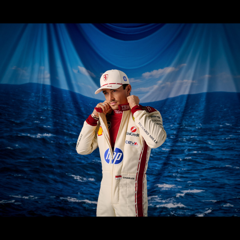 Ferrari Hat F1 Team n° 16 Charles Leclerc Monaco GP 2026 Puma Beige ...