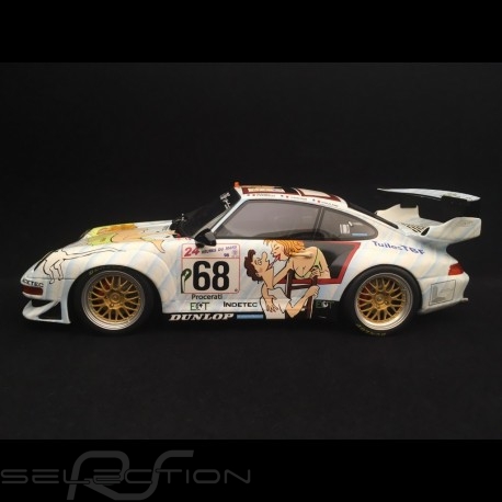 Porsche 911 type 993 GT2 Le Mans 1998 n° 68 Wolinski nackte frau 1/18 ...
