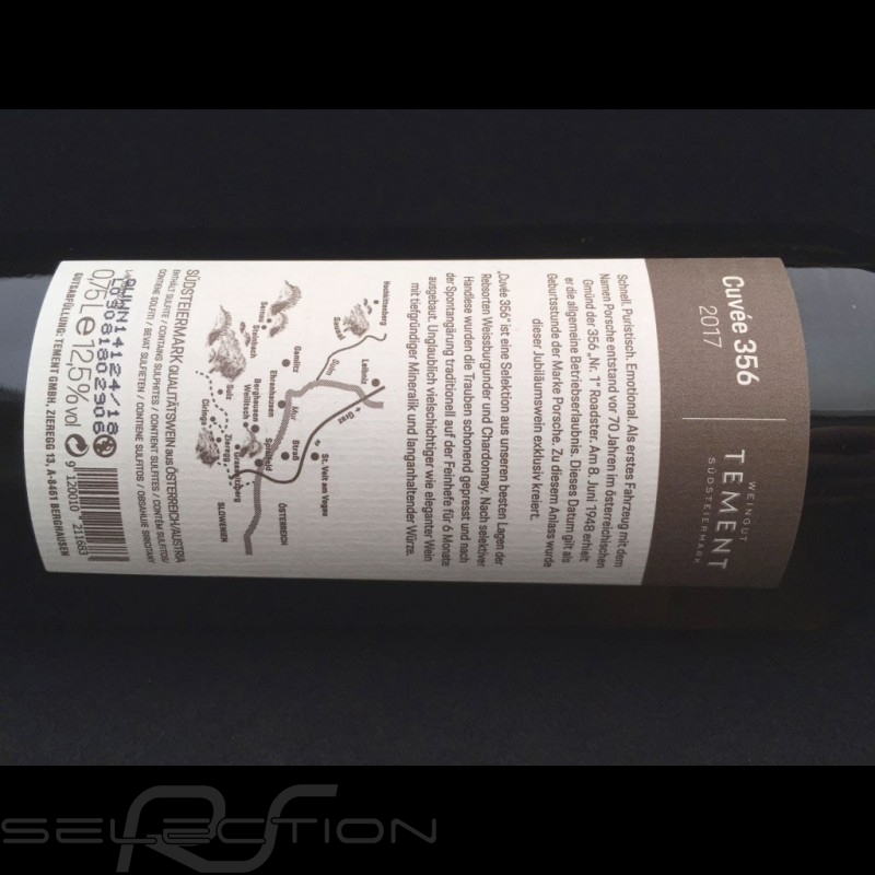 Bottle of wine Porsche 70 years Cuvée 356 2017 Tement Autriche - Elfershop