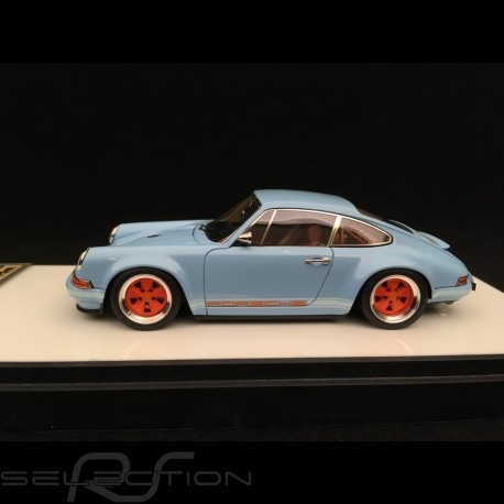 Singer Porsche 911 type 964 Gulf blue 1/43 Make Up Vision VM111A ...