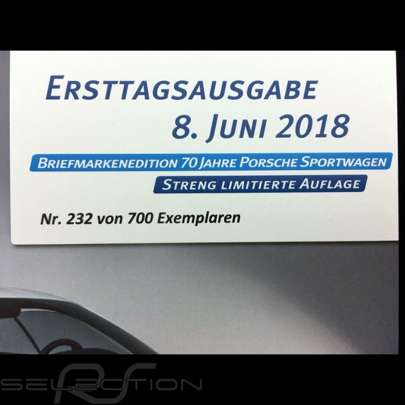 Porsche commemorative stamps 70 years evolution 1948 - 2018Porsche ...