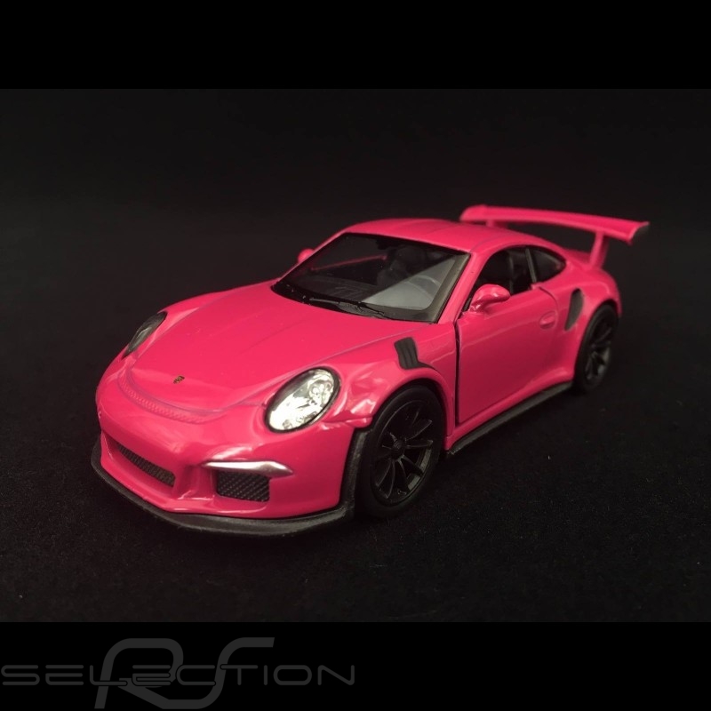 Porsche 911 GT3 RS type 991 MK1 2015 pull back toy Welly Fuchsia ruby ...