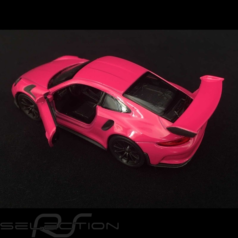 Porsche 911 GT3 RS type 991 MK1 2015 pull back toy Welly Fuchsia ruby ...