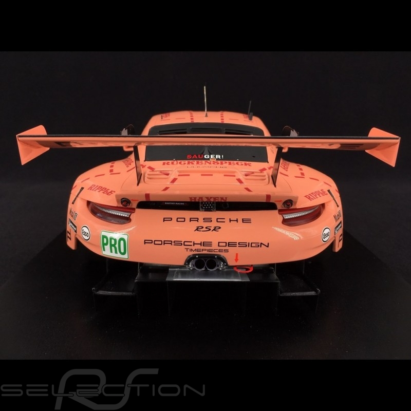 Porsche 911 RSR typ 991 n° 92 "Rosa sau" Sieger Le Mans 2018 1/12 Spark ...