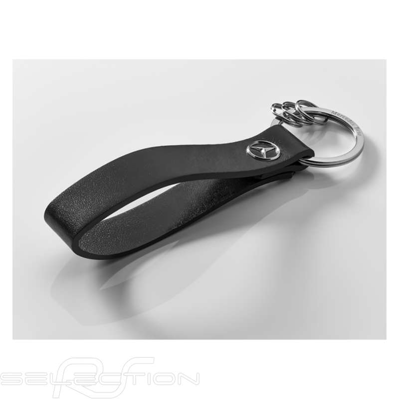 Mercedes keyring Bilbao leather black Mercedes-Benz B66953823 - Elfershop