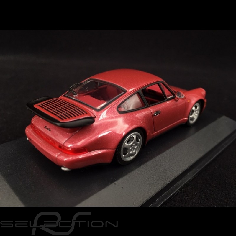 Porsche 911 Type 964 Turbo 1990 Raspberry Red 1/43 Minichamps 430069108 ...