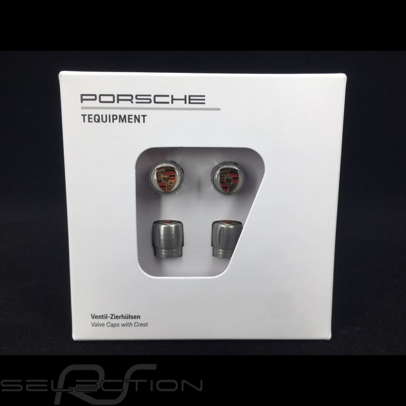 Porsche ventilkappen grau / Farblogo - 4er-Set - Porsche Original ...