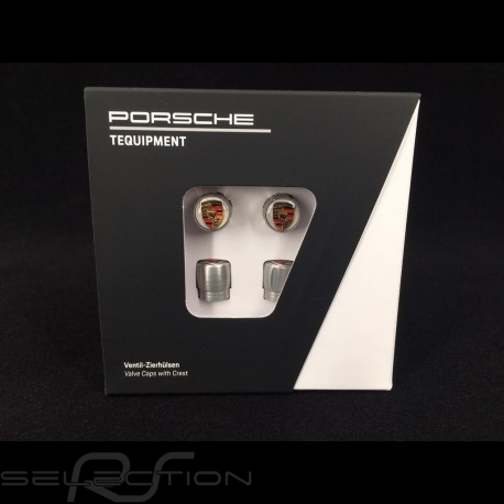 Porsche ventilkappen grau / Farblogo - 4er-Set - Porsche Original ...
