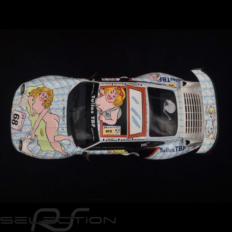 Porsche 911 type 993 GT2 Le Mans 1998 n° 68 Wolinski naked girl 1/18 UT ...